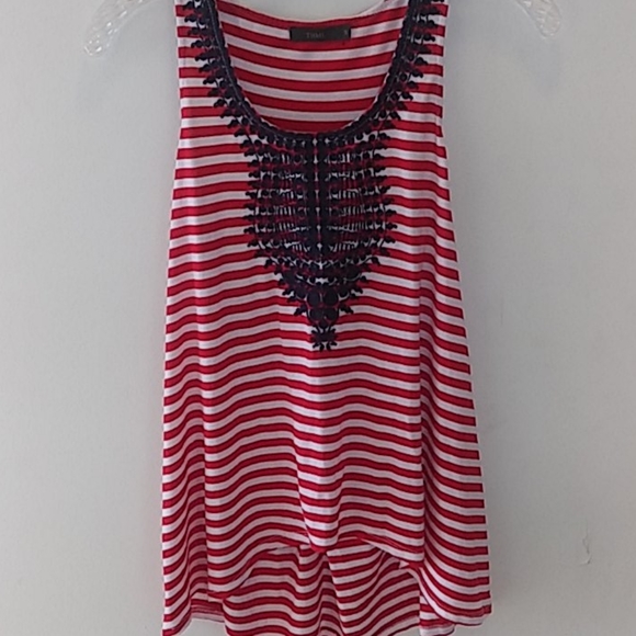 THML | Tops | Thml Red White Blue Top Size S | Poshmark